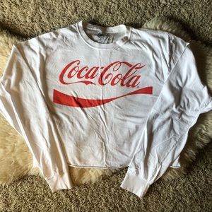 Coca Cola | Tops | Cocacola Brand Crop Long Sleeve | Poshmark